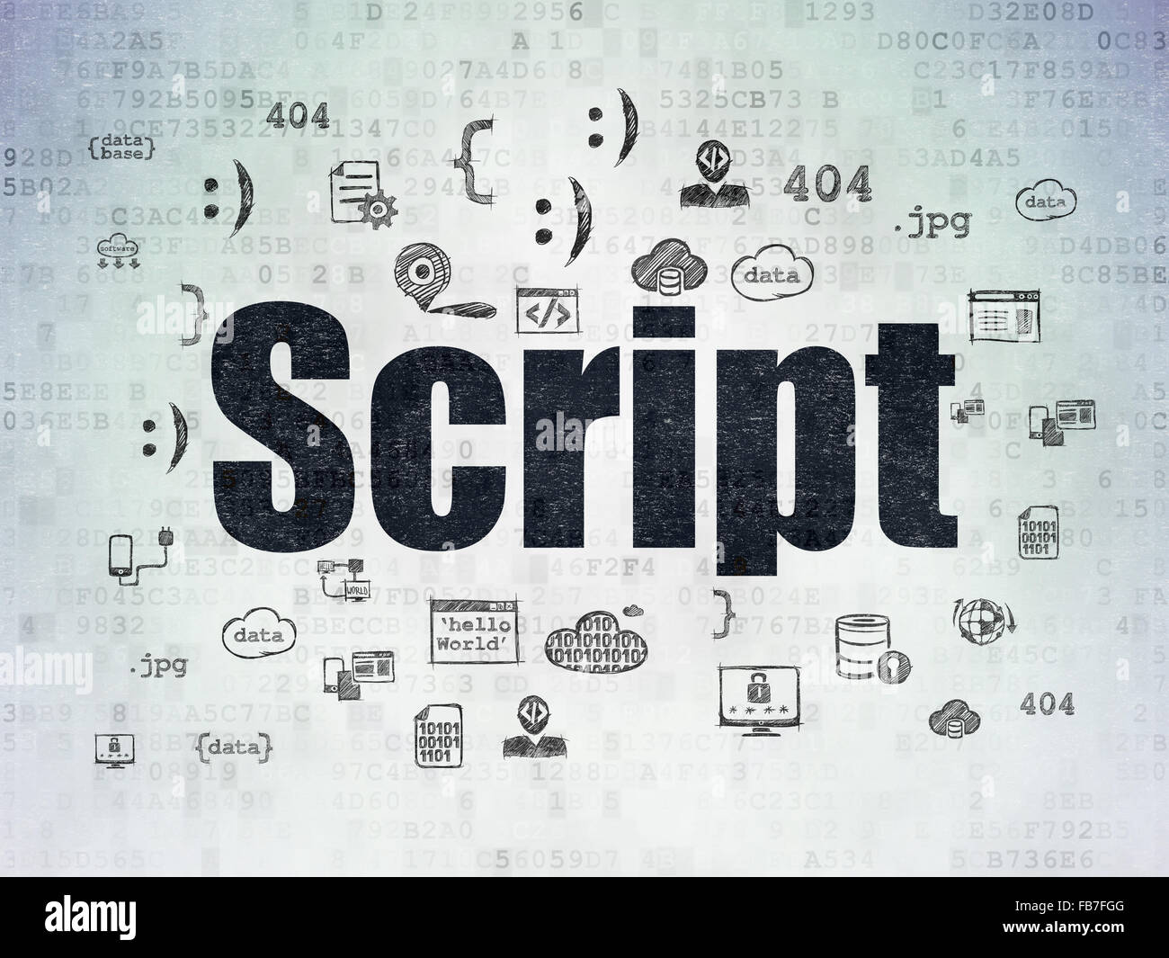 Software concept: Script on Digital Paper background Stock Photo - Alamy