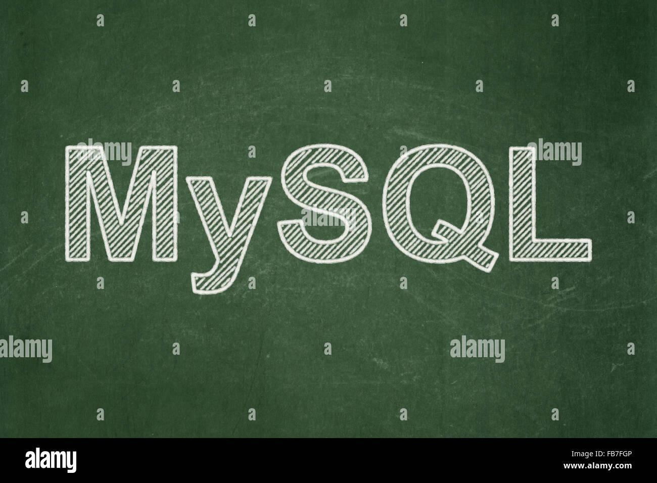 Database concept: MySQL on chalkboard background Stock Photo - Alamy