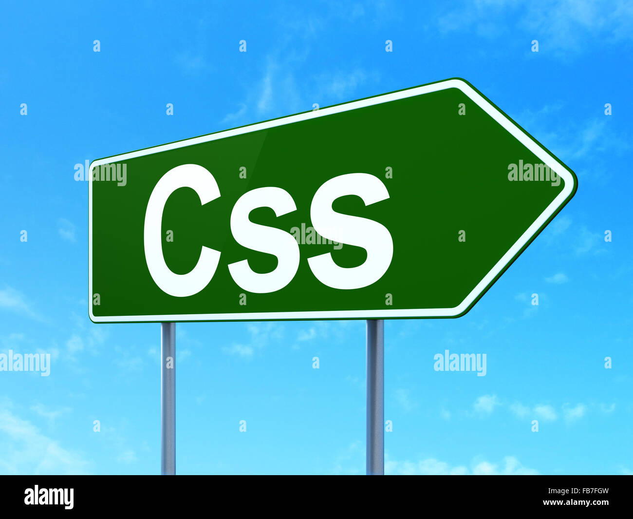 Software concept: Css on road sign background Stock Photo - Alamy