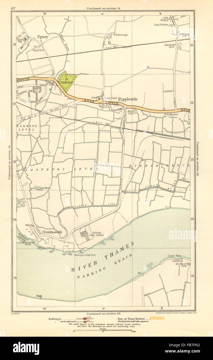 LONDON: Creekmouth, Rippleside, Upney, Becontree, Thamesmead, 1923 ...