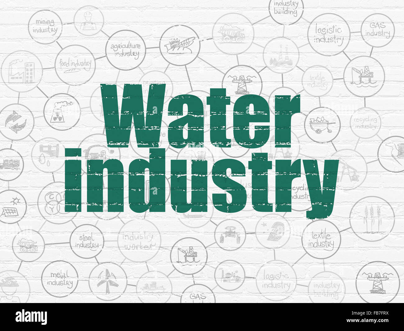 Industry concept: Water Industry on wall background Stock Photo - Alamy