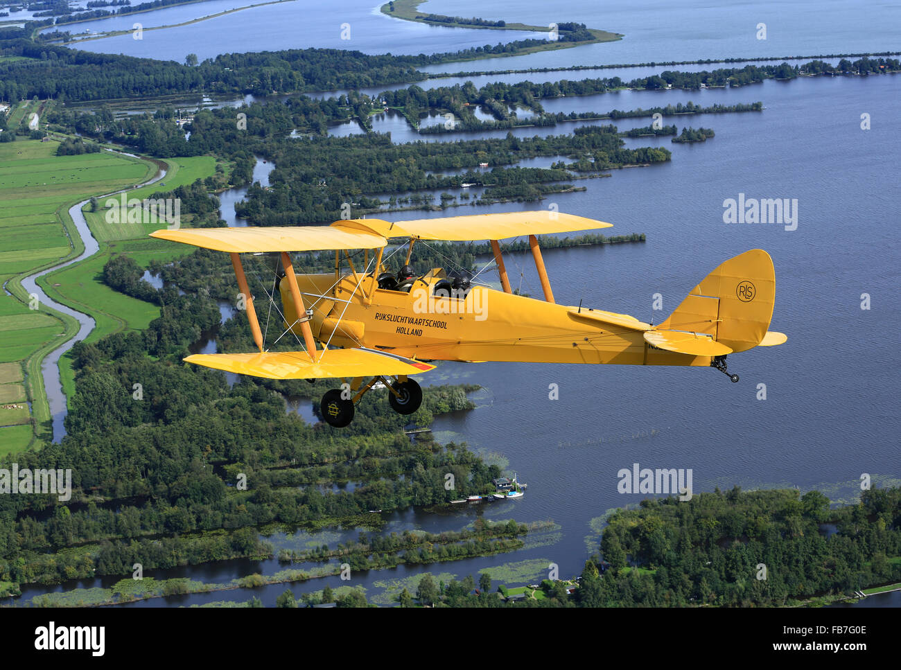 An air to air view of a Tiger Moth Stock Photo - Alamy