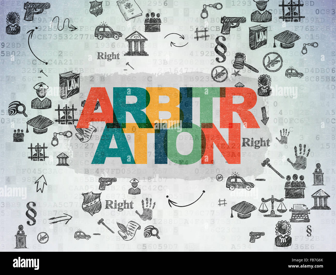 Law concept: Arbitration on Digital Paper background Stock Photo - Alamy