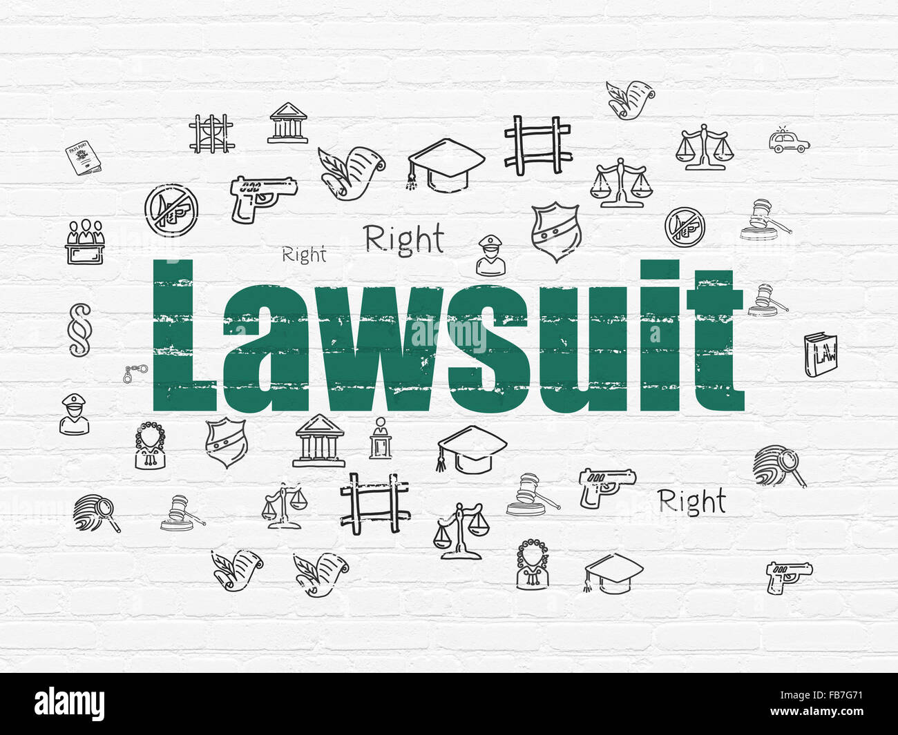 Law concept: Lawsuit on wall background Stock Photo - Alamy