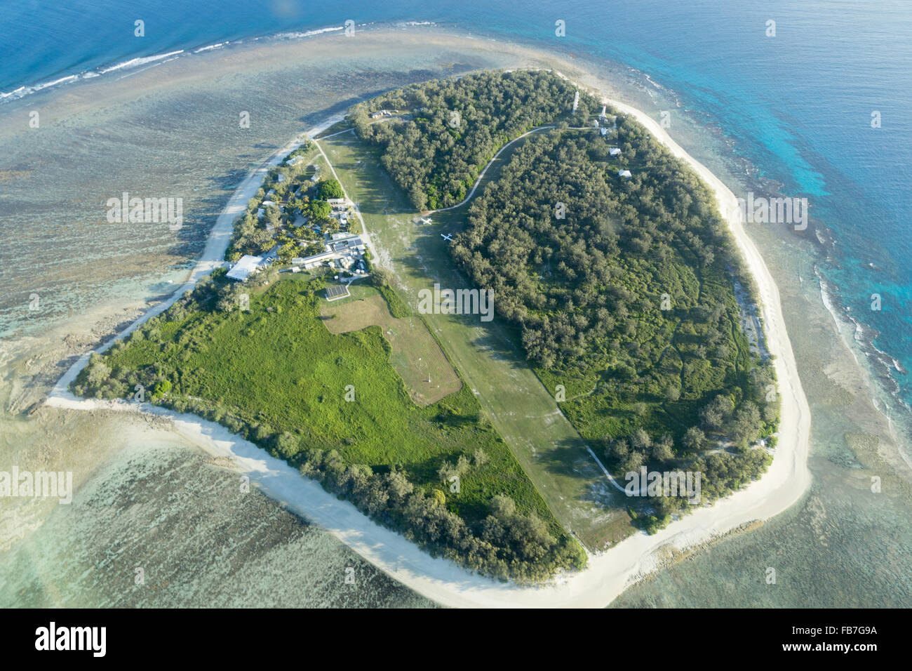 Aerial view of Lady Elliot Island in Queensland, Australia Stock Photo ...