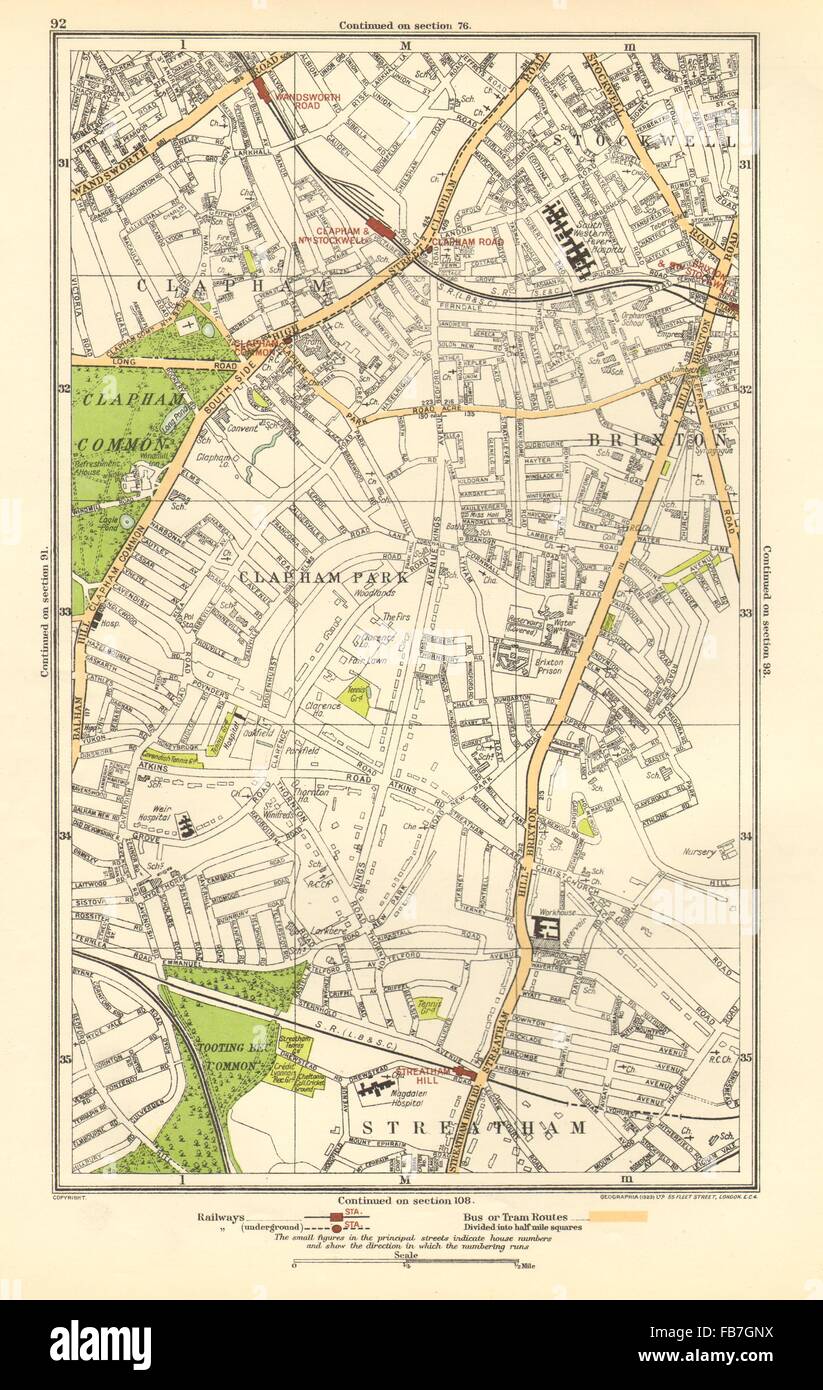 Brixton london map hi-res stock photography and images - Alamy