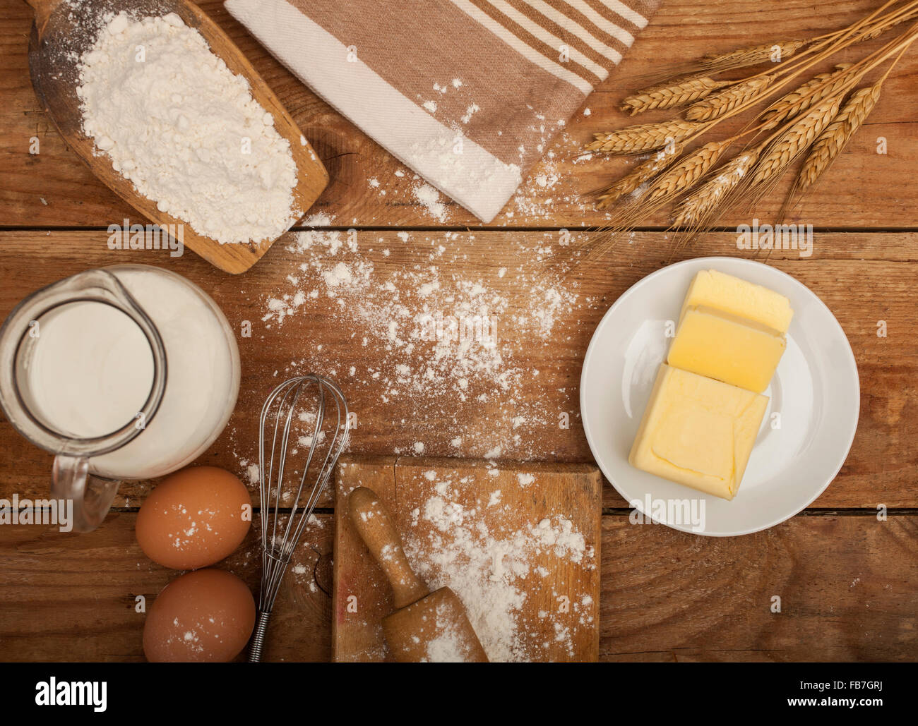 Ingredients for the preparation of bakery products Stock Photo - Alamy