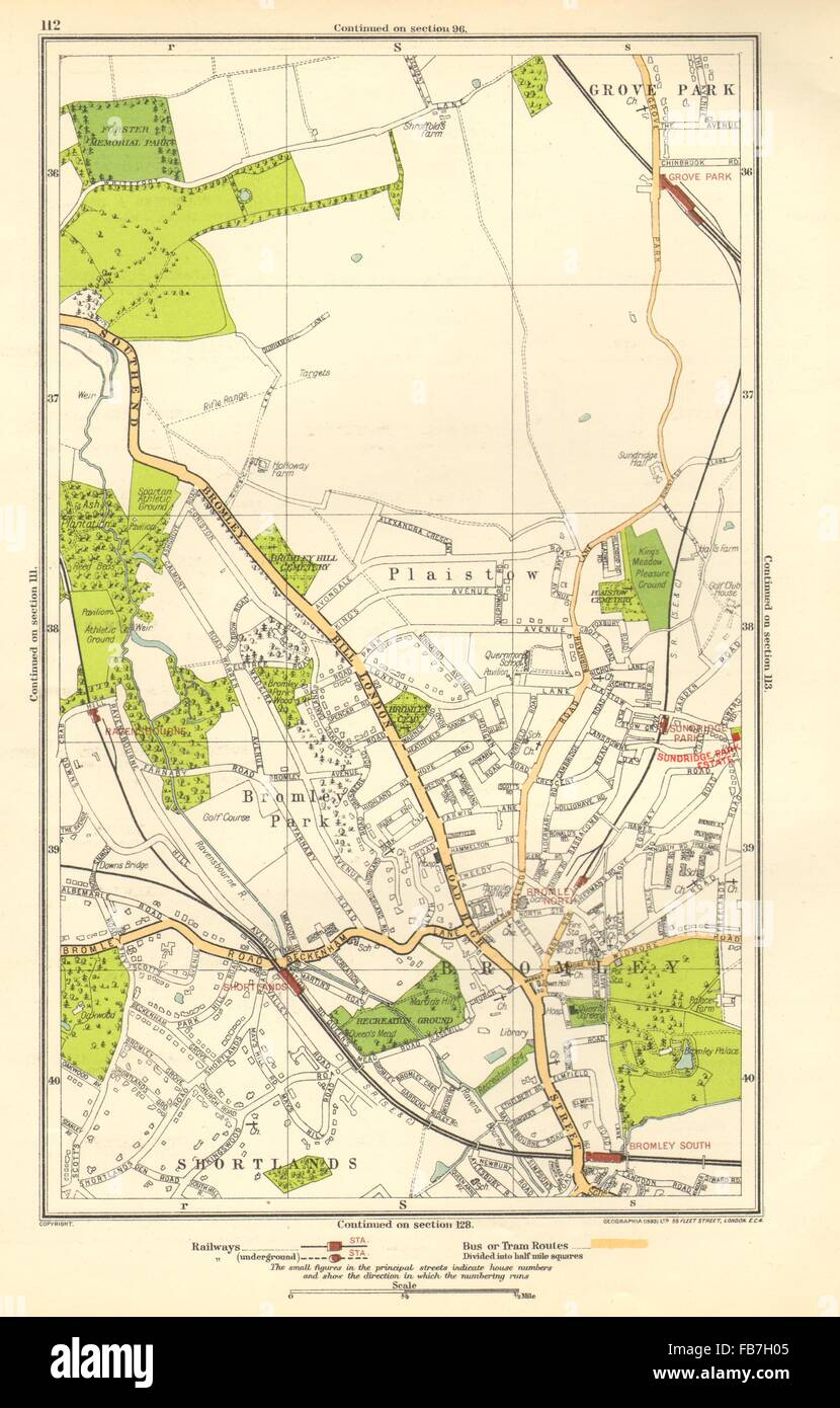 Sundridge map hi-res stock photography and images - Alamy