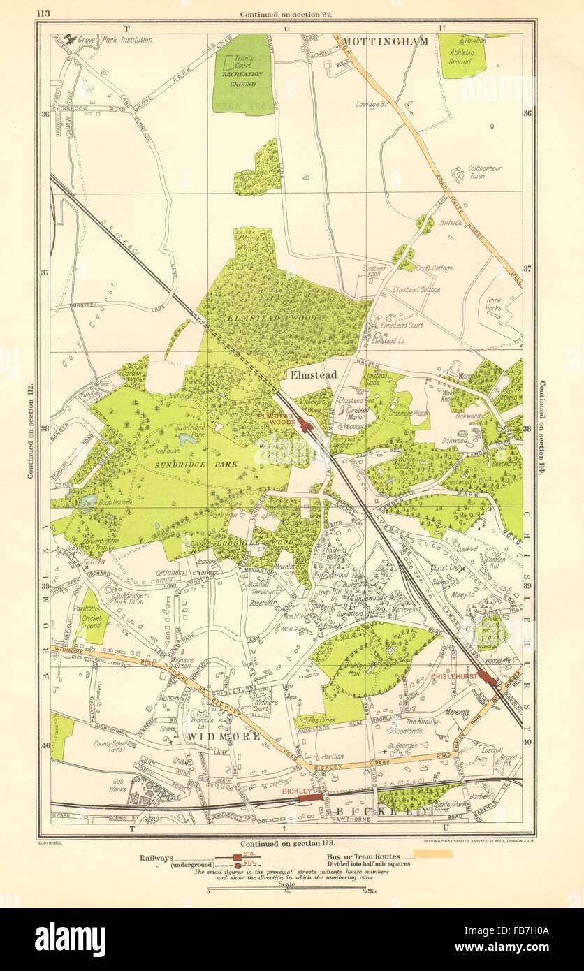 LONDON:Bickley,Elmstead,Widmore,Mottingham,Chislehurst,Chalkpit Wood ...