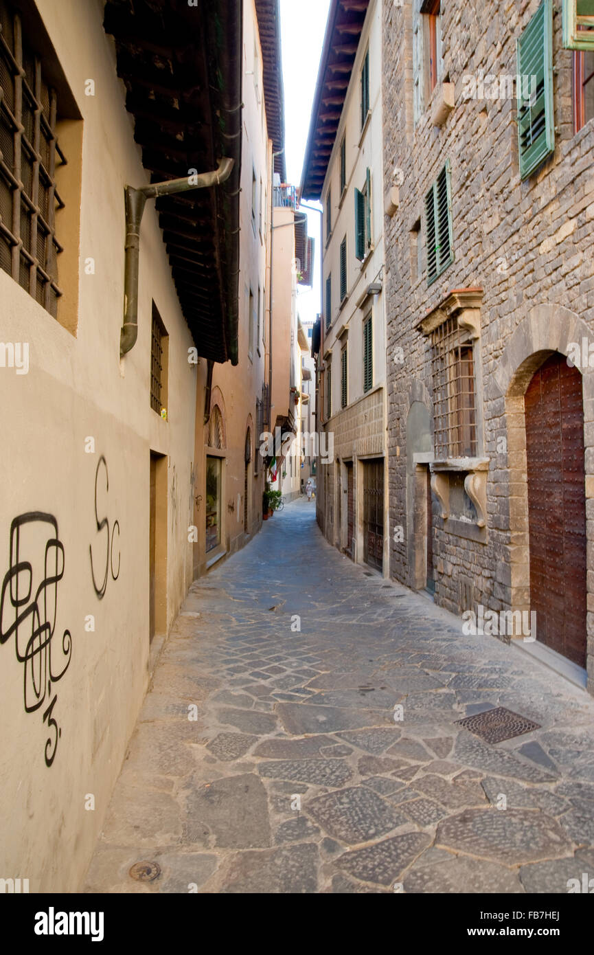 Buildings and alley in Florence, Italy Stock Photo - Alamy