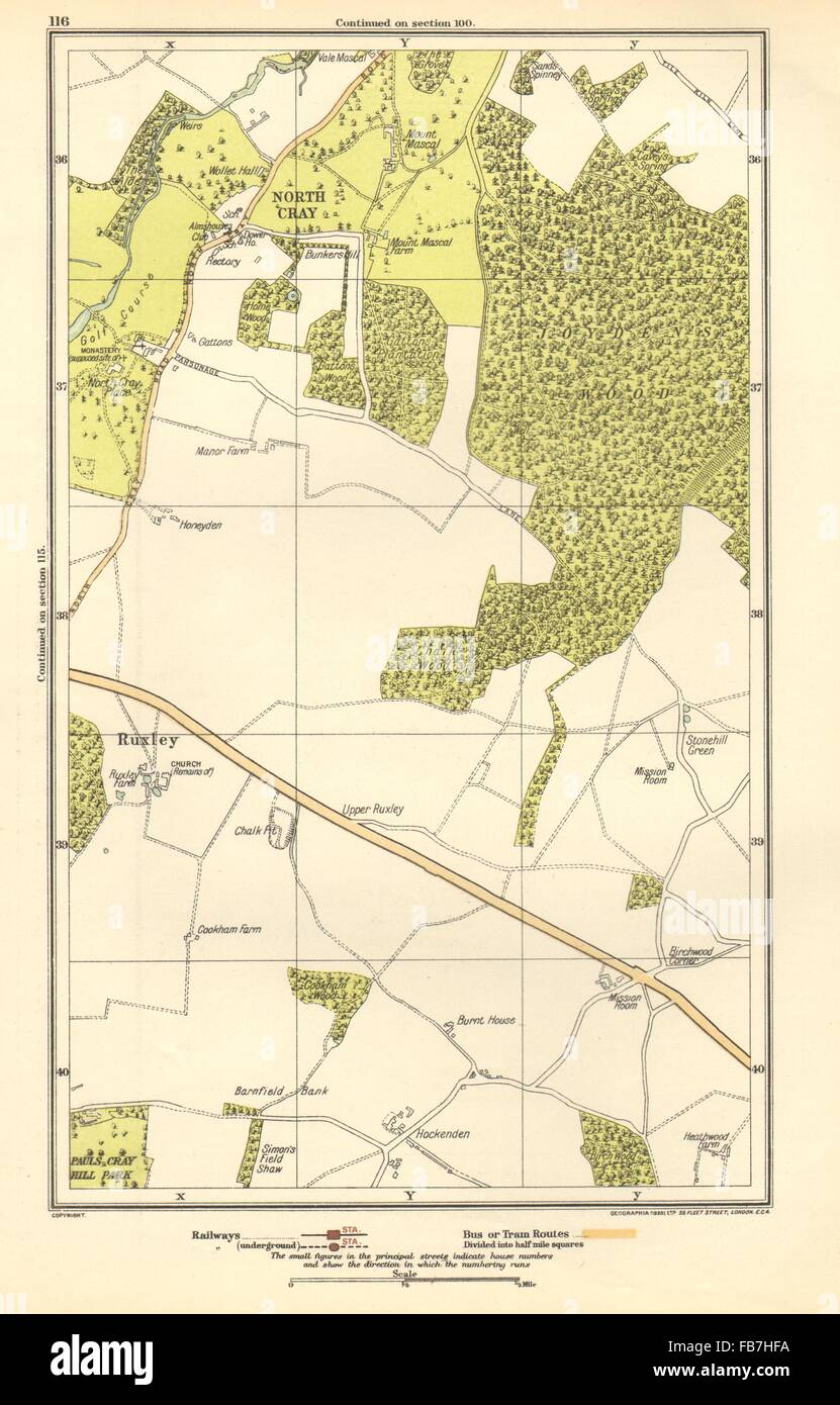 JOYDEN'S WOOD: North Cray, Foot's Cray, Ruxley, Swanley, 1923 vintage ...