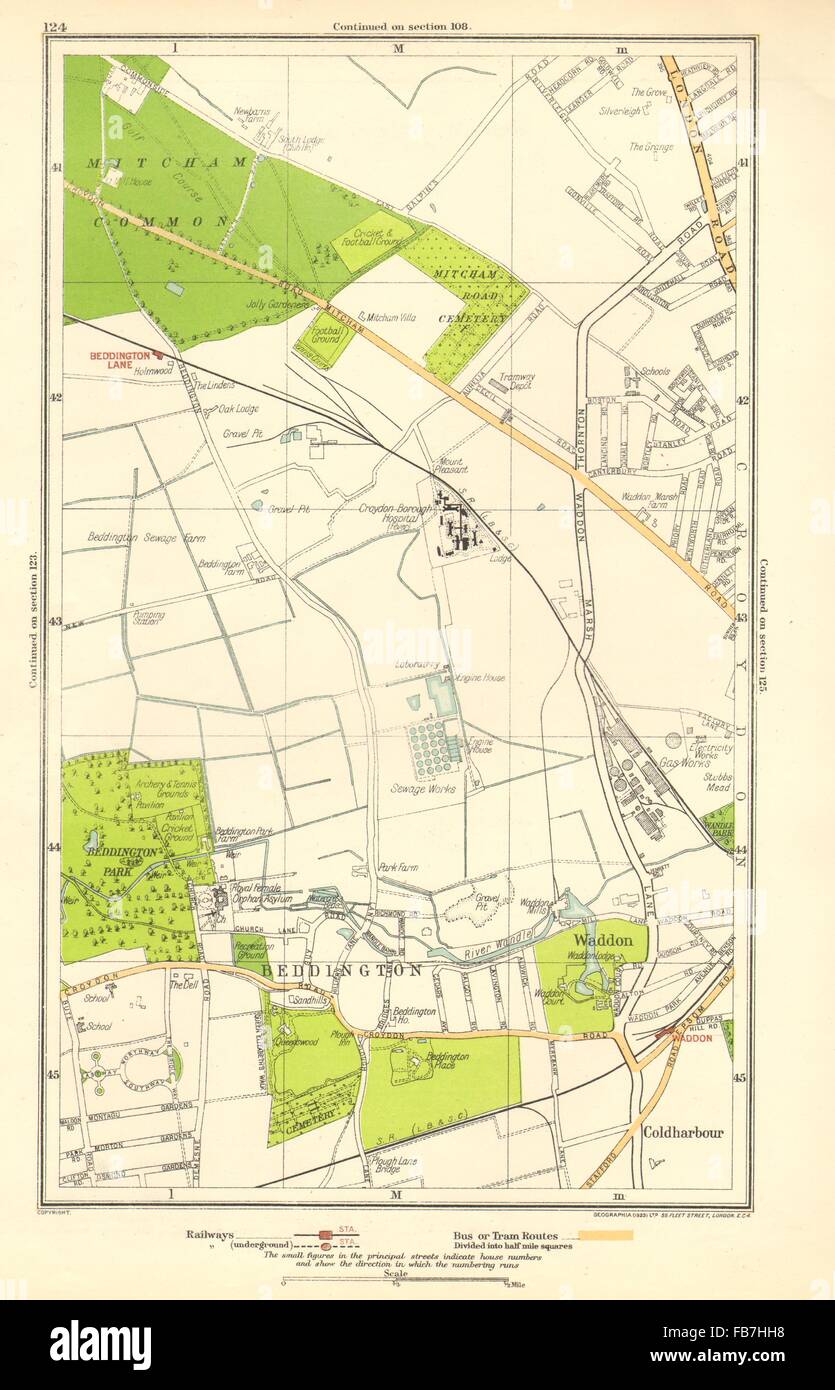 SURREY: Beddington Lane, Coldharbour, Sandhills, Waddon, Ampere Way ...