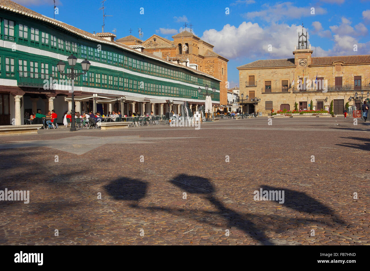 Town Hall, Plaza Mayor (Main Square), Almagro, Ciudad Real province ...