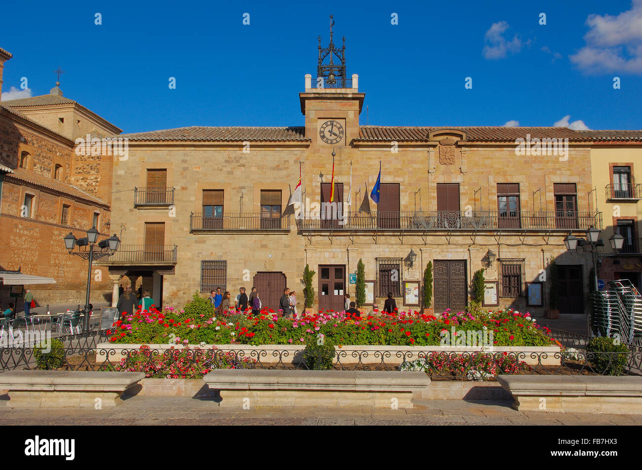 Town Hall, Plaza Mayor (Main Square), Almagro, Ciudad Real province ...