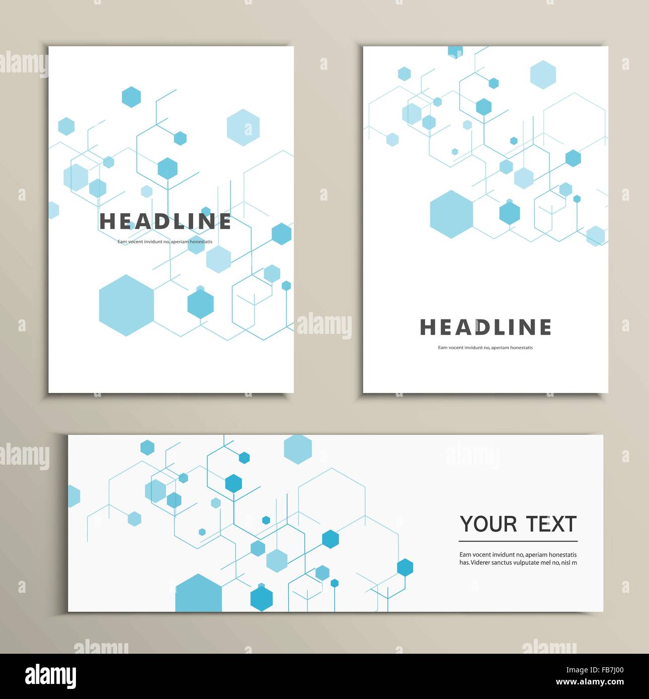 Vector set network connection. Hexagon background Stock Vector Image ...
