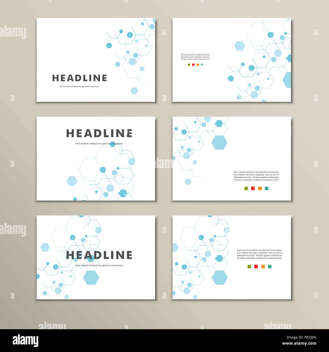 Vector set network connection. Hexagon background Stock Vector Image ...