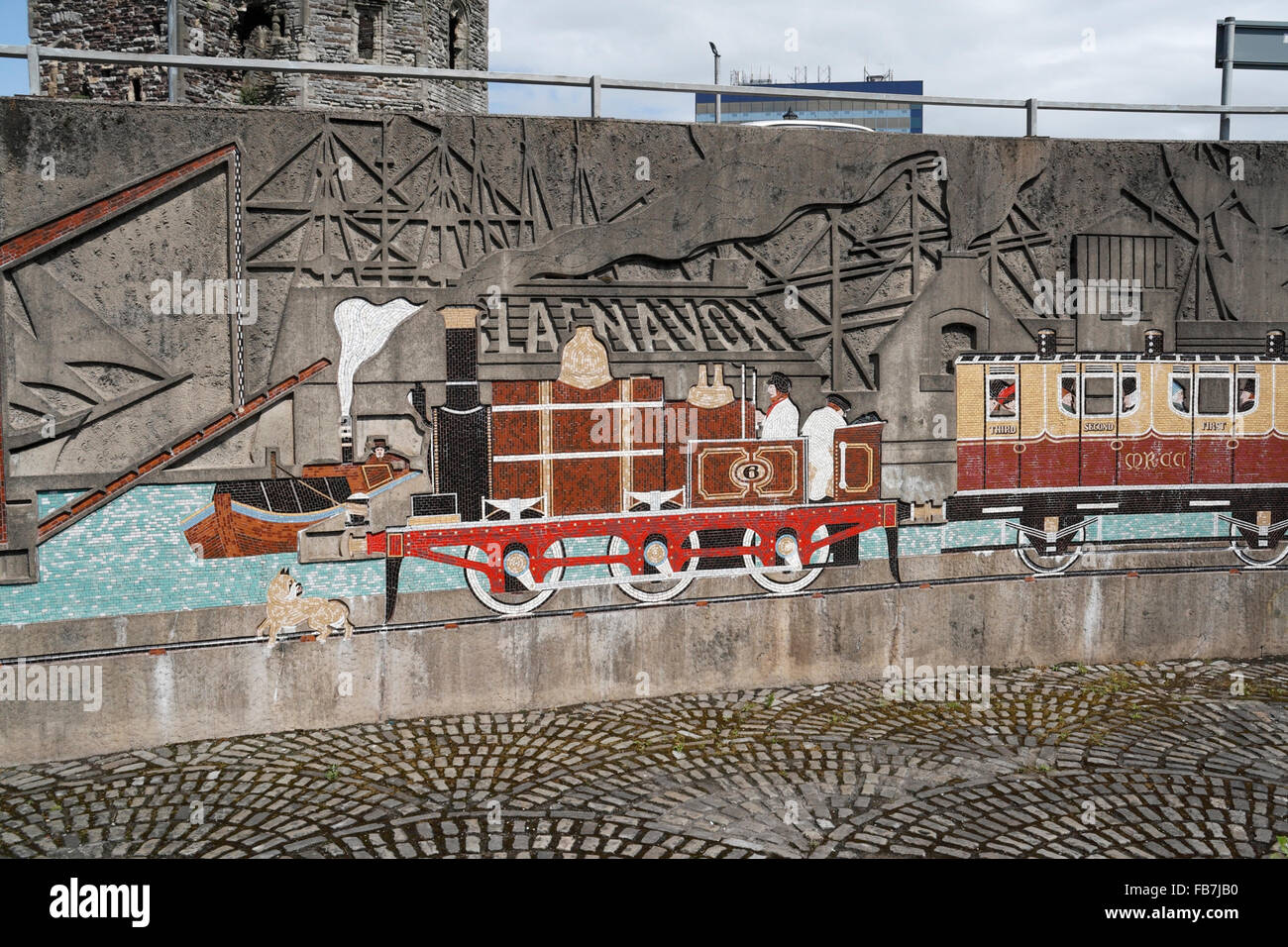 "The Old Green Mural" Public Art Mosaic in Newport Wales, Depicting ...