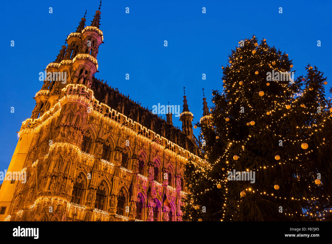 Magnificent City Hall of Leuven in Belgium Stock Photo - Alamy
