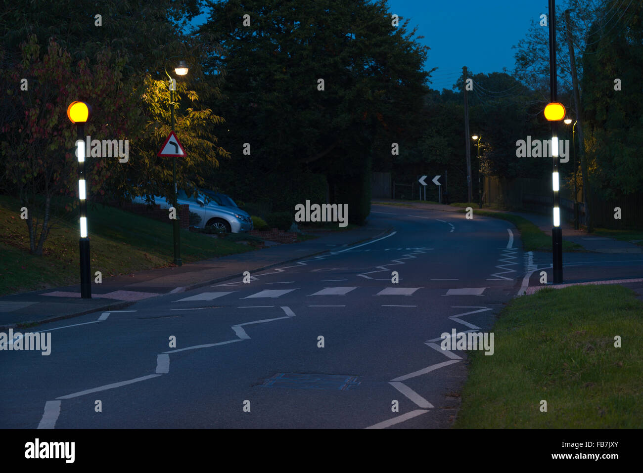 Pelican or pedestrian road crossing in Sussex, England. Also called a ...