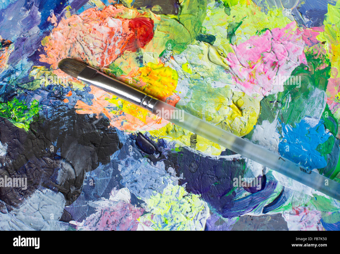 Art tools set, bright paintbrush Stock Photo - Alamy