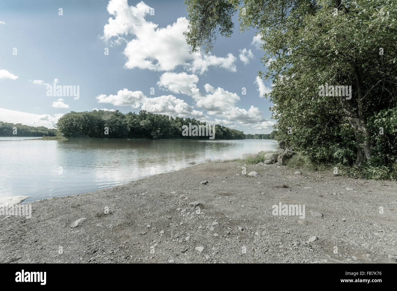 Landscape of a river Stock Photo - Alamy