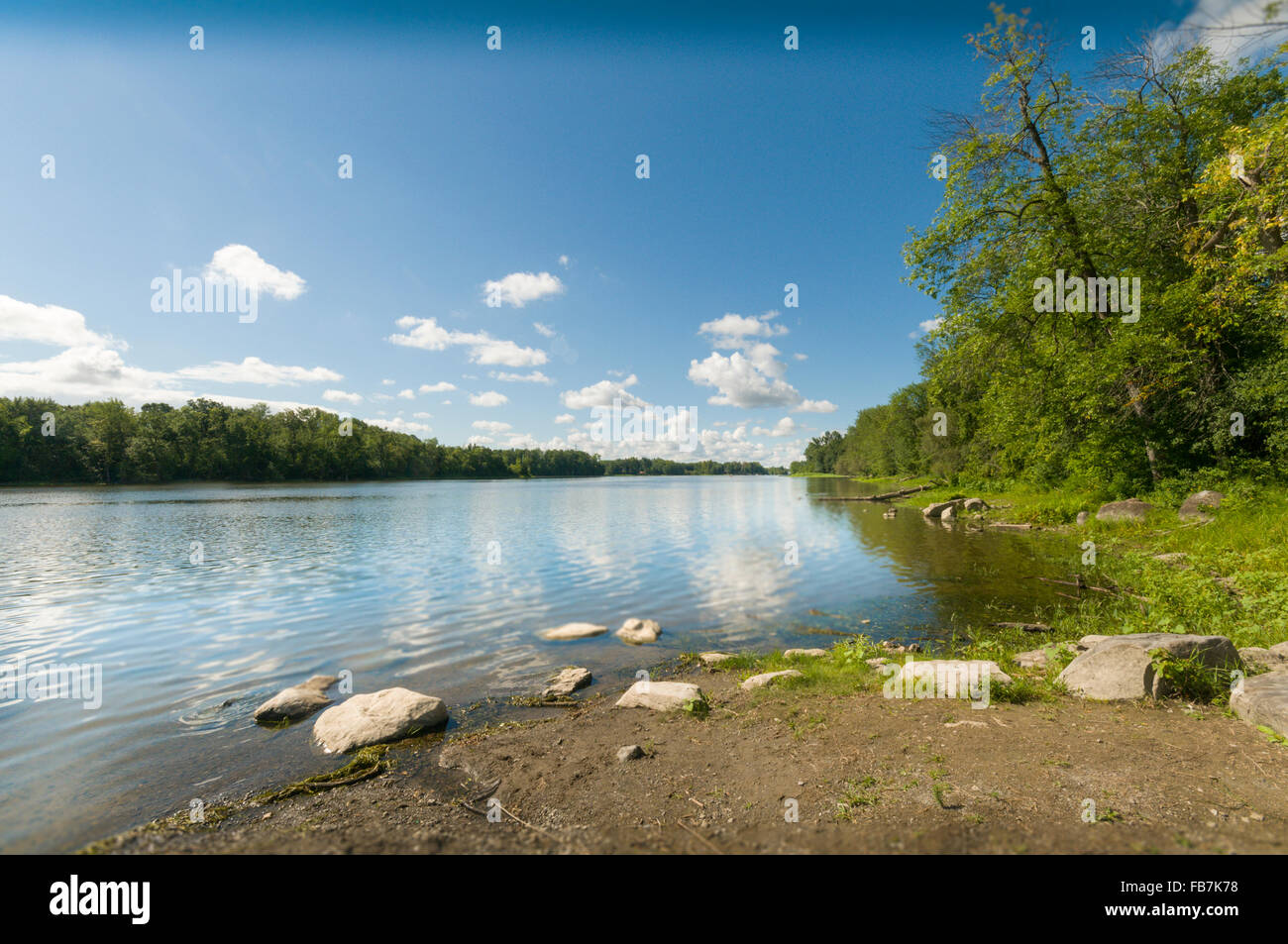 Landscape of a river Stock Photo - Alamy