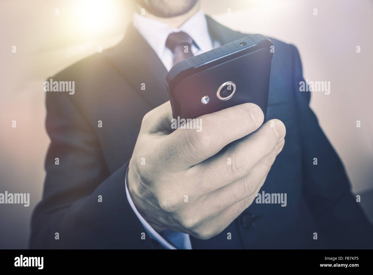 Businessman using smartphone phone hi-res stock photography and images ...