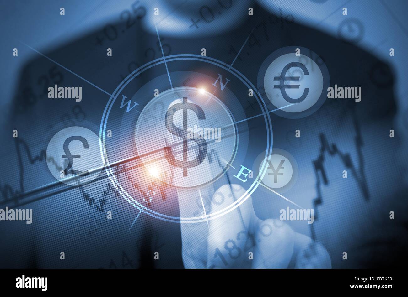 Abstract Concept of Men Trading Currency Using Touch Screen Features ...