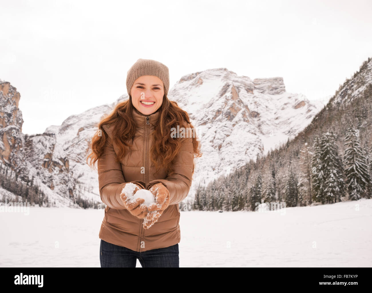Energy-filling and exciting winter weekends in the mountains. Smiling ...