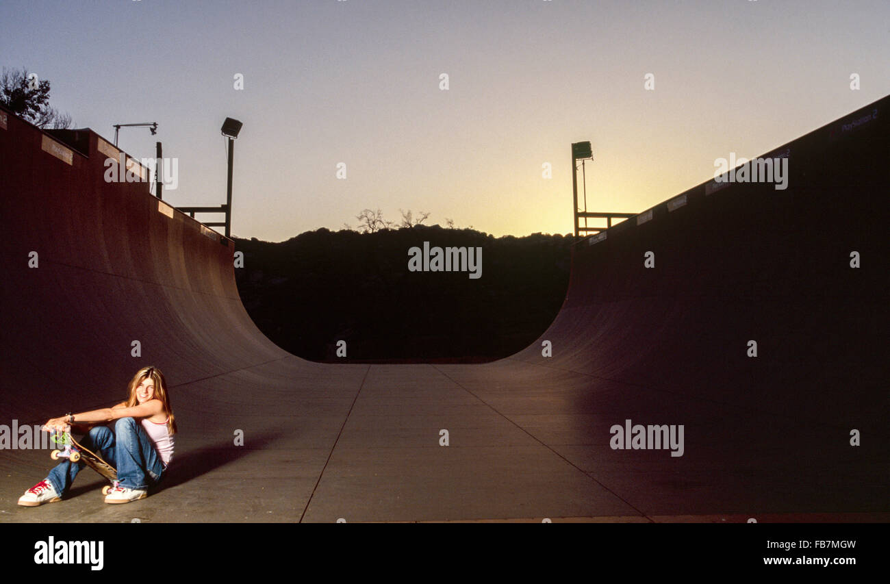 LOS ANGELES, CA – MAY 24: Lyn-Z Adams Skateboarding on a ramp in Los ...