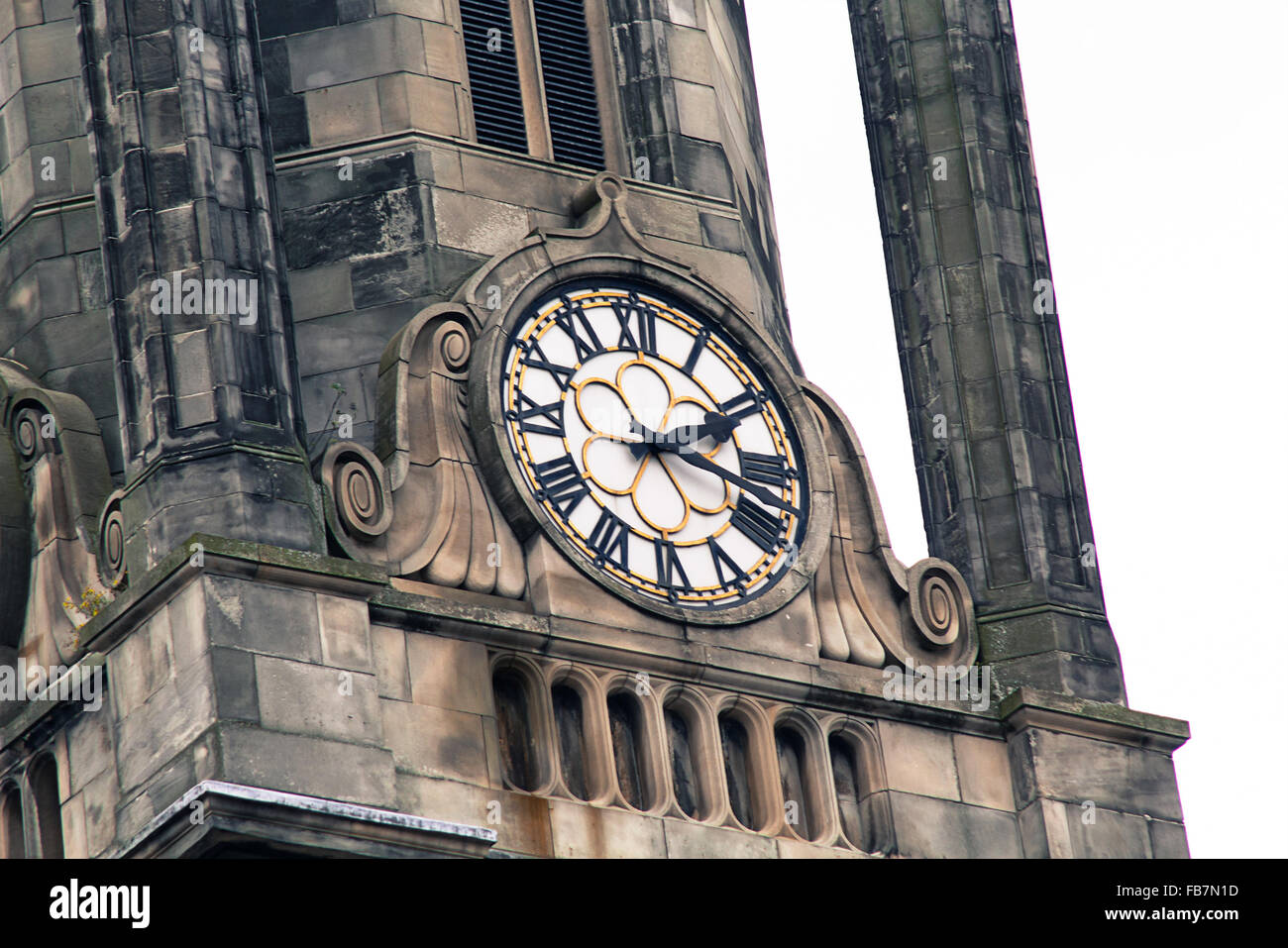Old clock, Edinburgh, Scotland Stock Photo - Alamy
