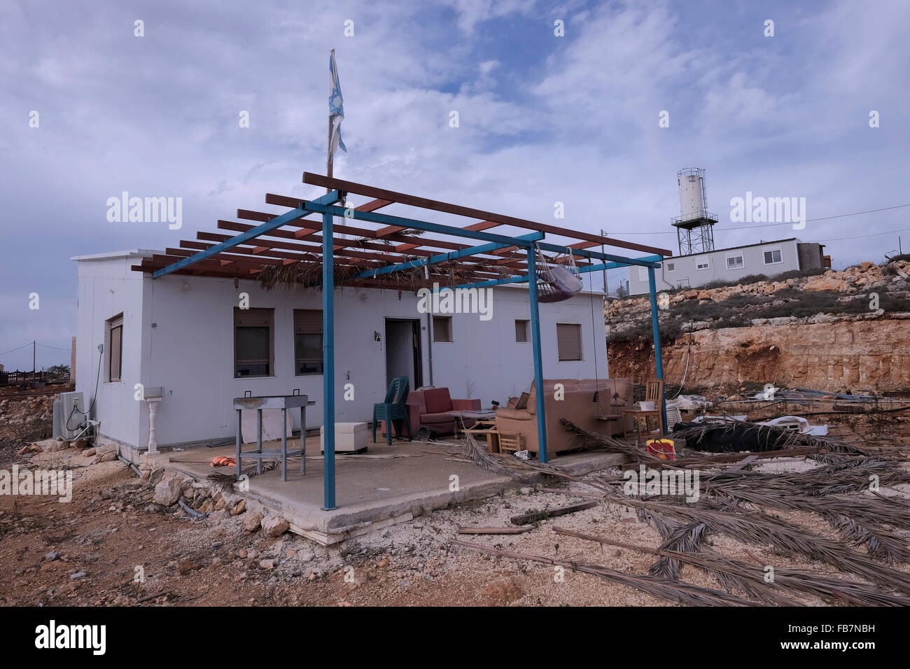ISRAEL, West Bank. 11th January, 2016. Temporary home in Esh Kodesh ...