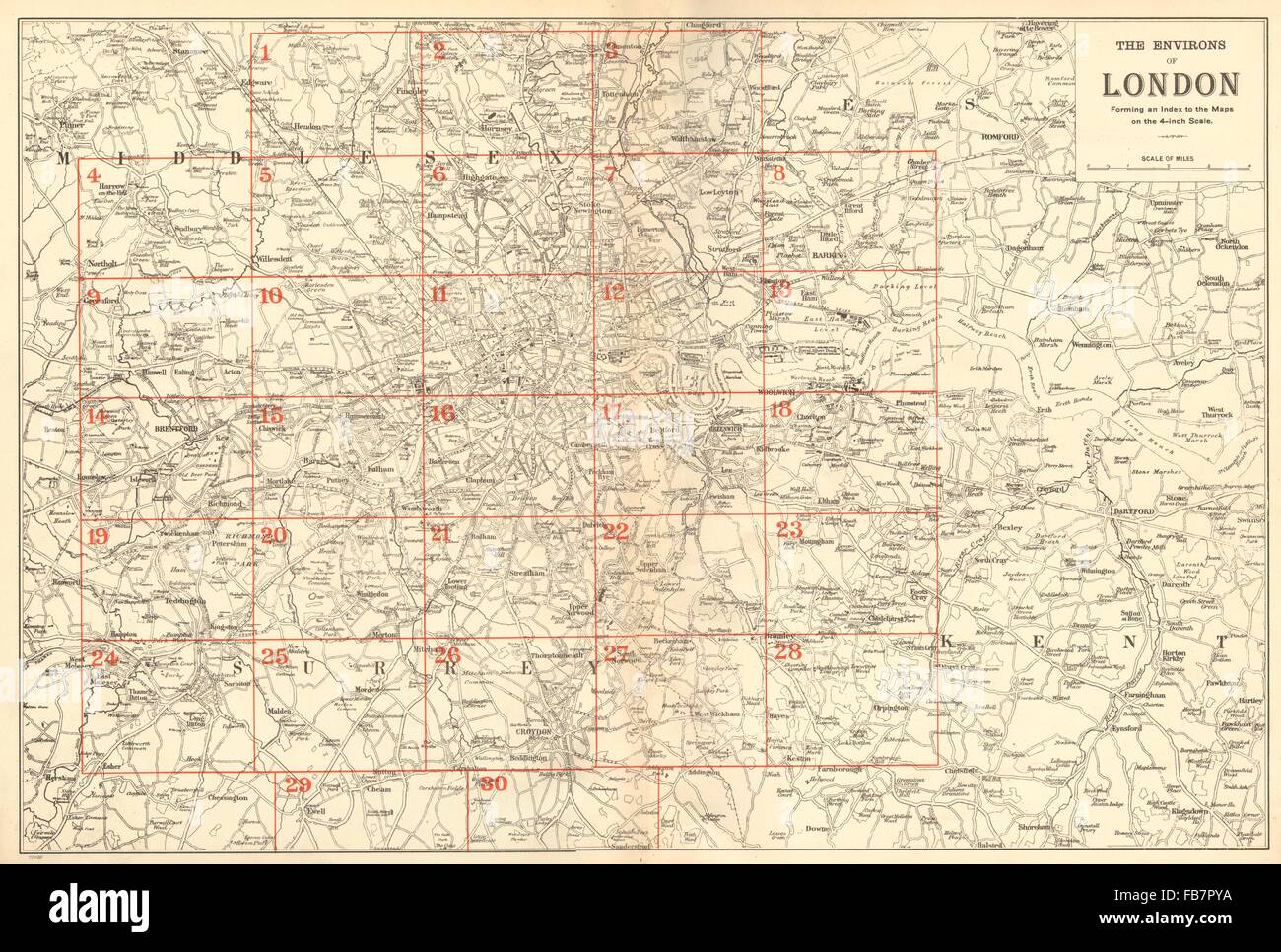 Detailed map of london hi-res stock photography and images - Alamy