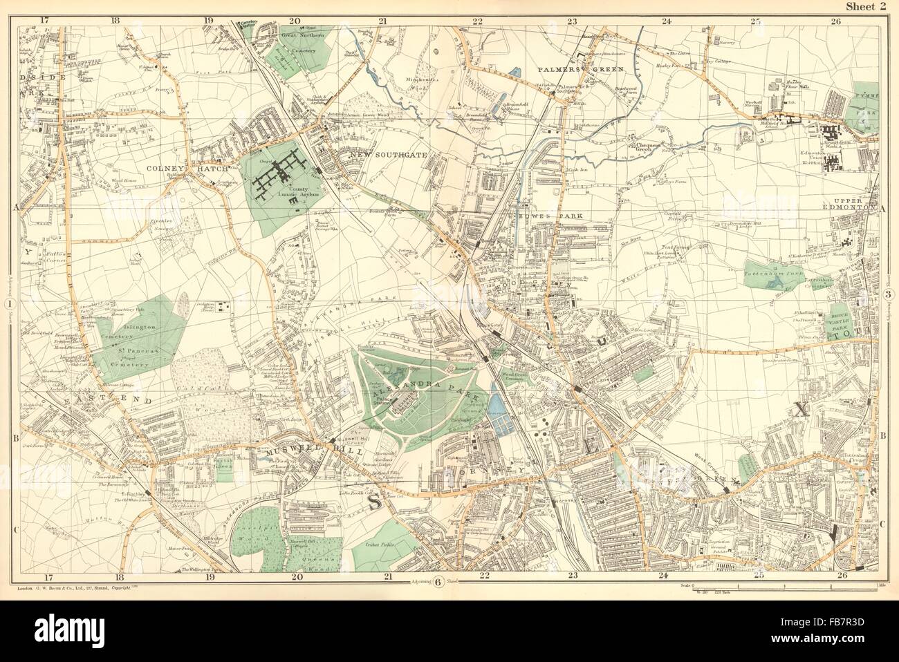 Muswell hill map hi-res stock photography and images - Alamy