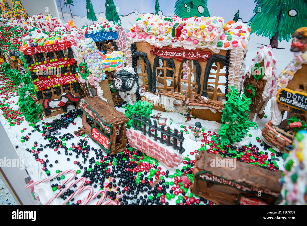 New York, USA. 10th January, 2016. The last day of the Gingerbread Line ...