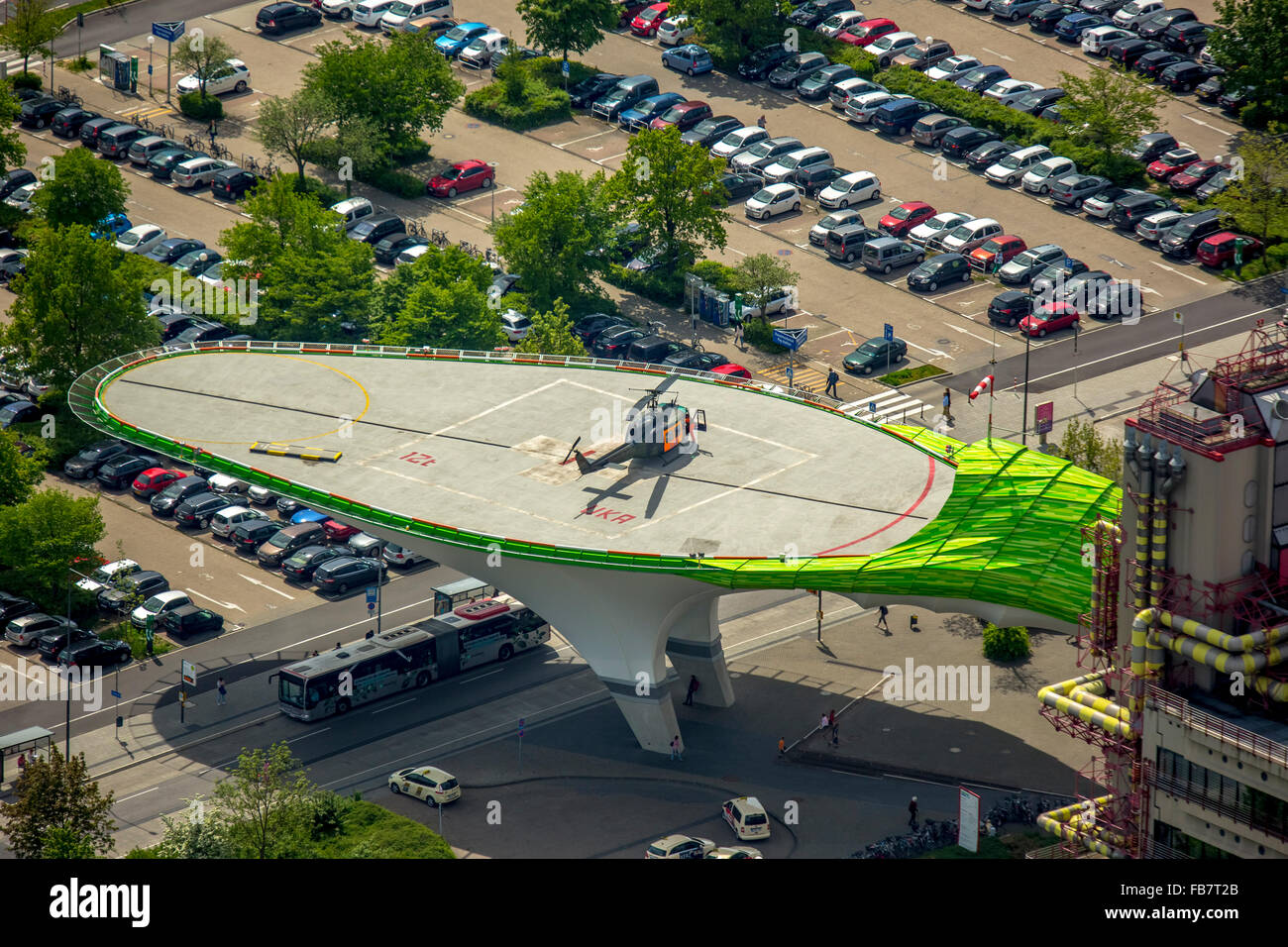 Aerial view, University Hospital RWTH Aachen, University Hospital Stock ...