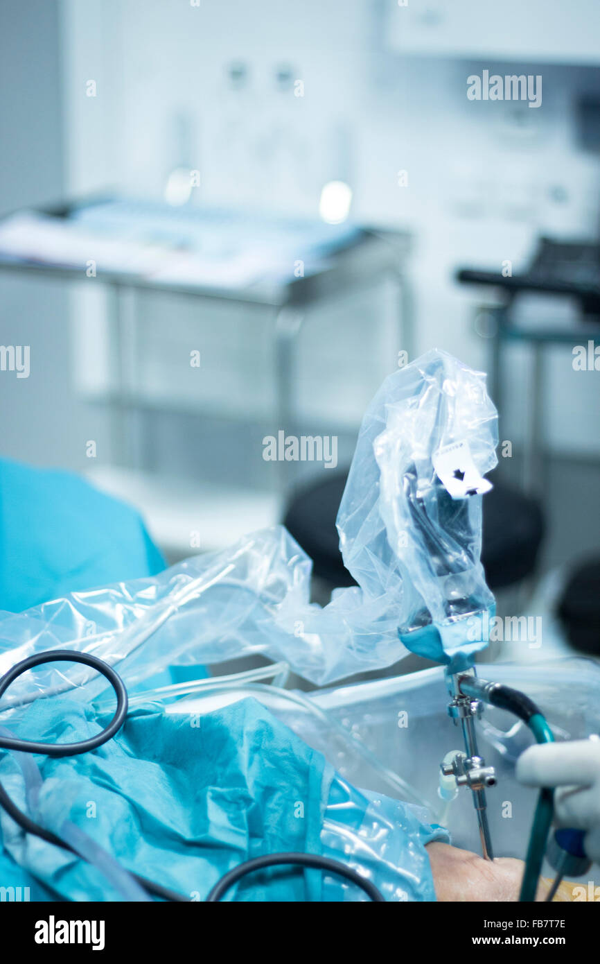 Knee arthroscopy orthopedic surgery operation in hospital operating ...