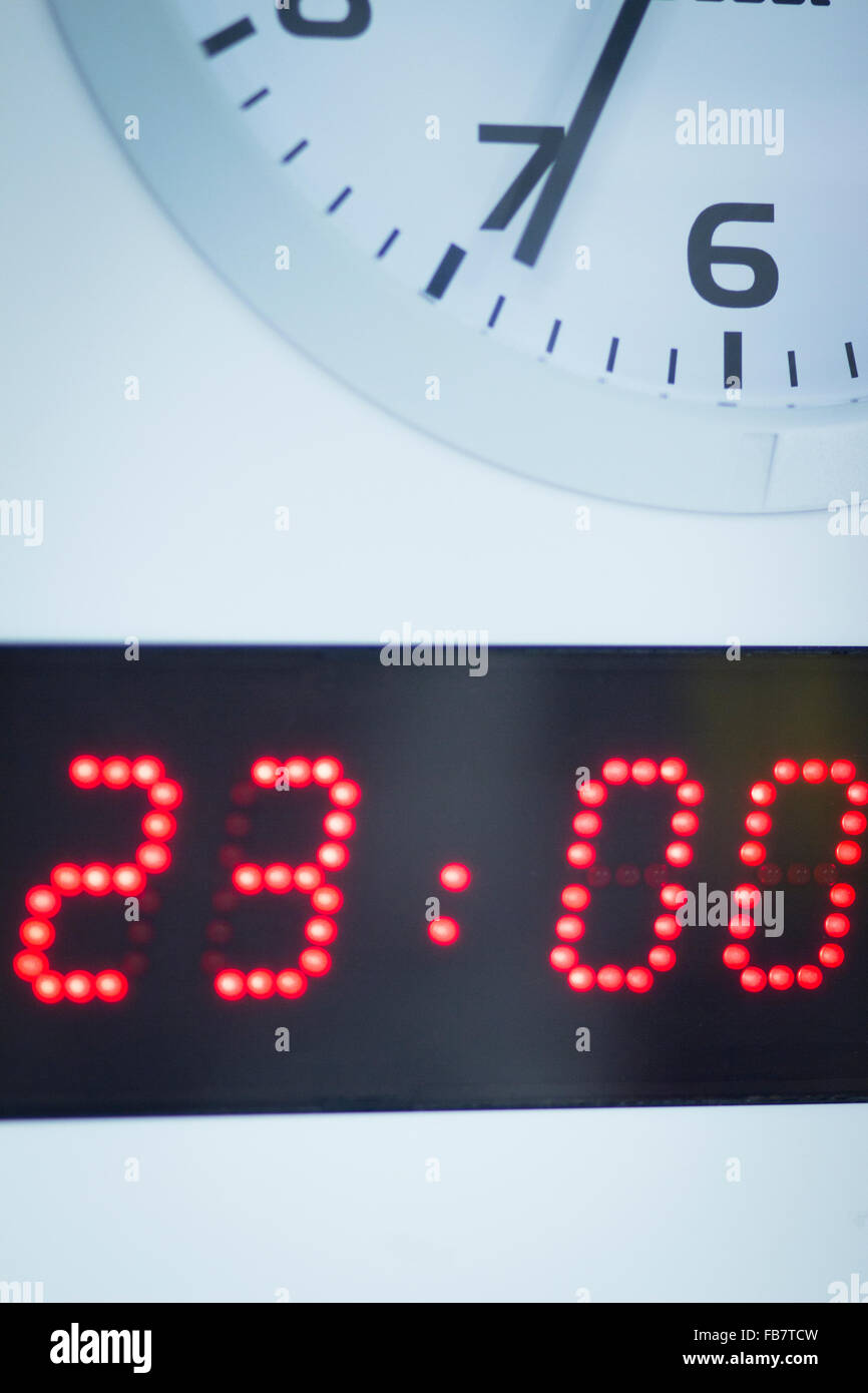 Hospital operating room clock photo Stock Photo - Alamy