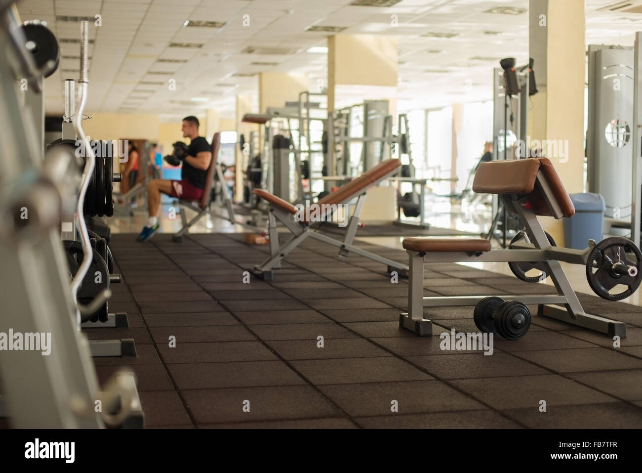 Trainers in gym Stock Photo - Alamy
