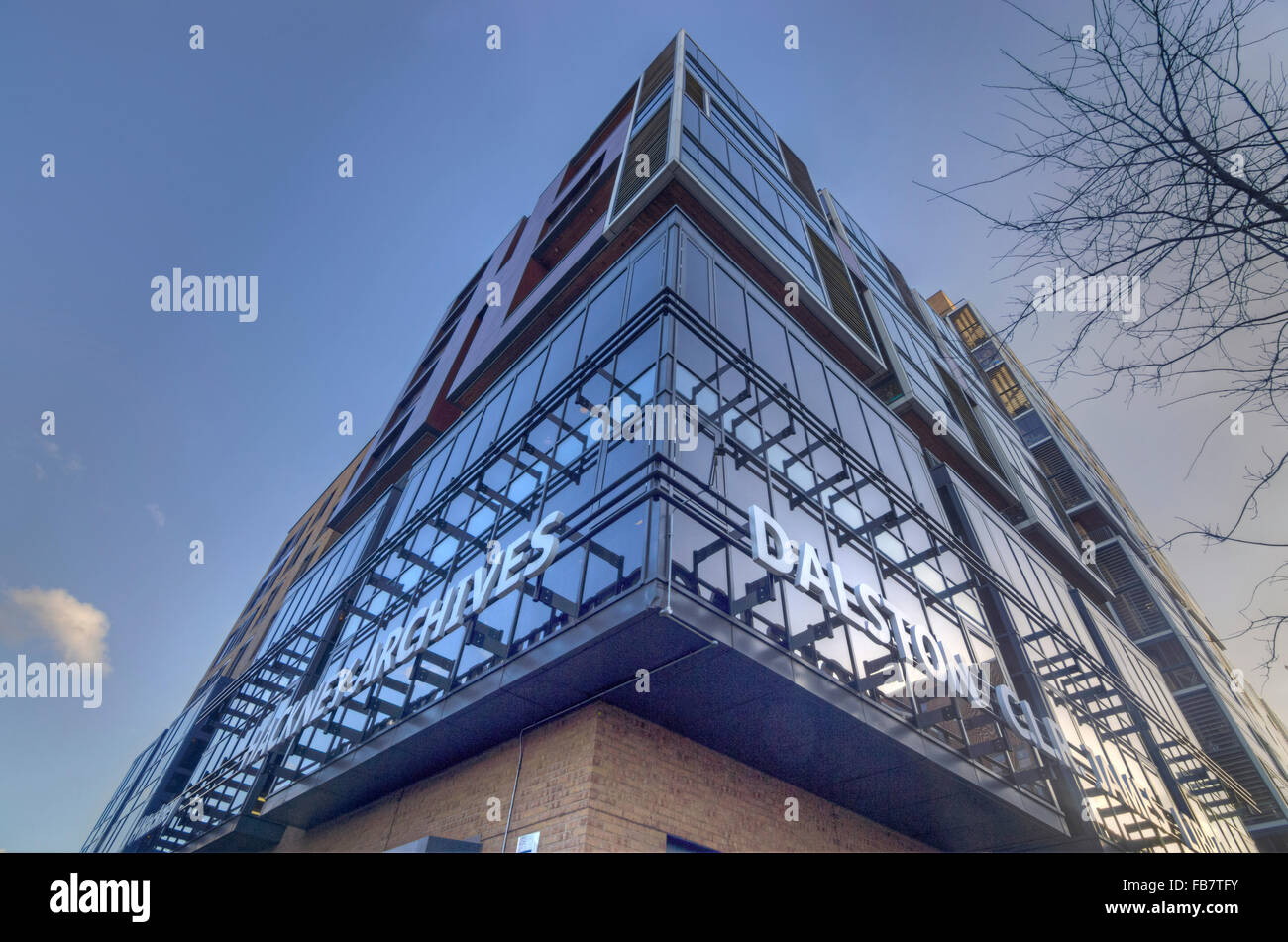 Dalston Library, Hackney modern library Stock Photo - Alamy