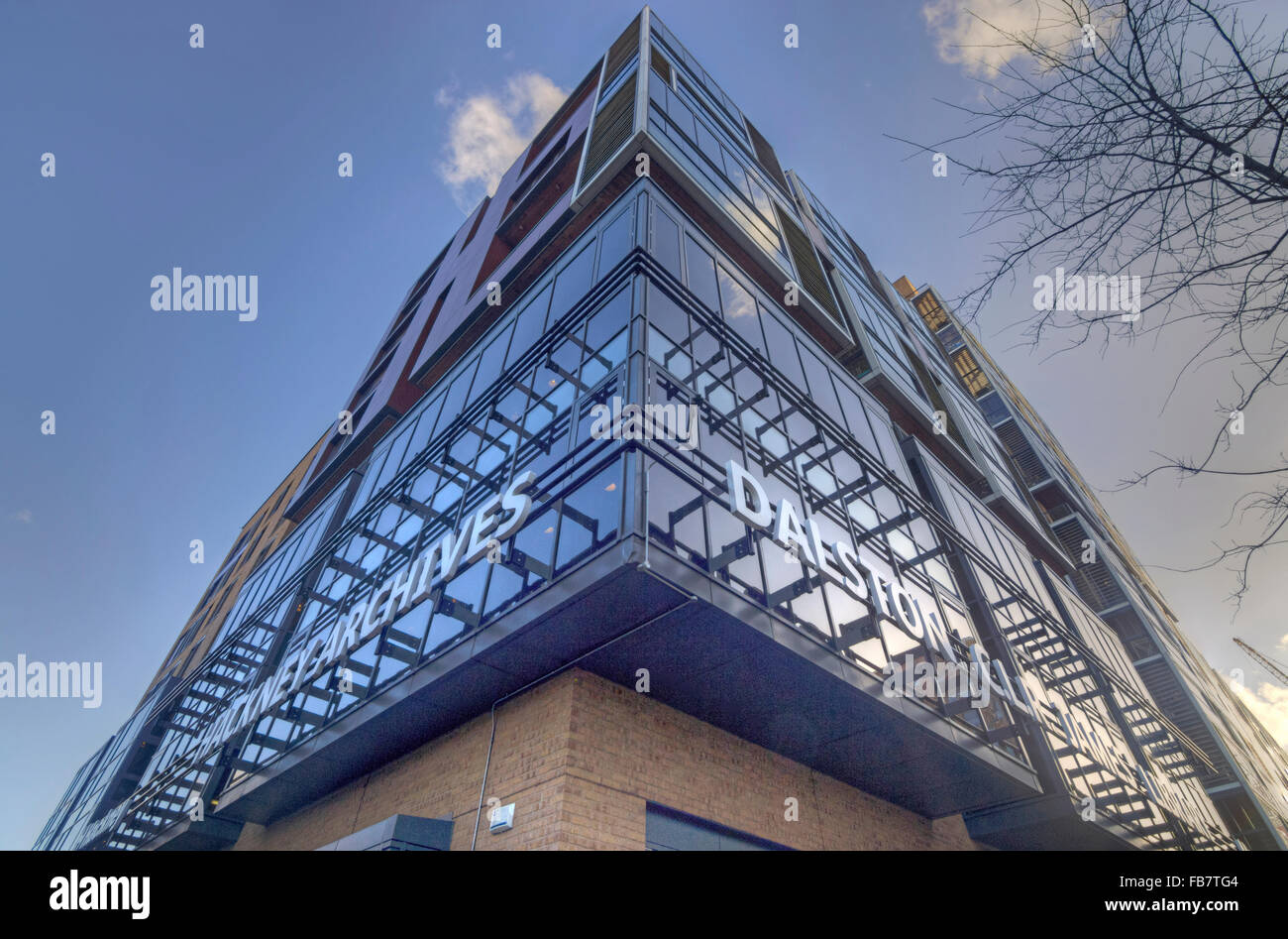 Dalston Library, Hackney modern library Stock Photo - Alamy