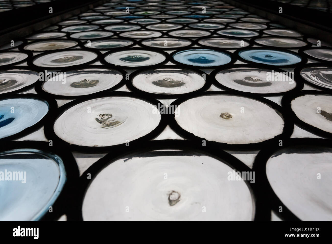 Detail of a window with pattern of circles Stock Photo - Alamy