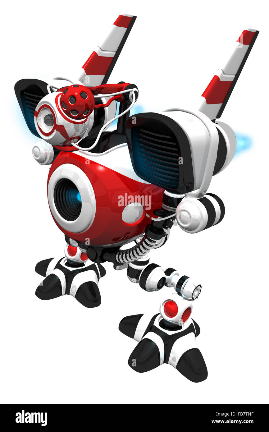 Jet robot frontal view, ready for action Stock Photo - Alamy