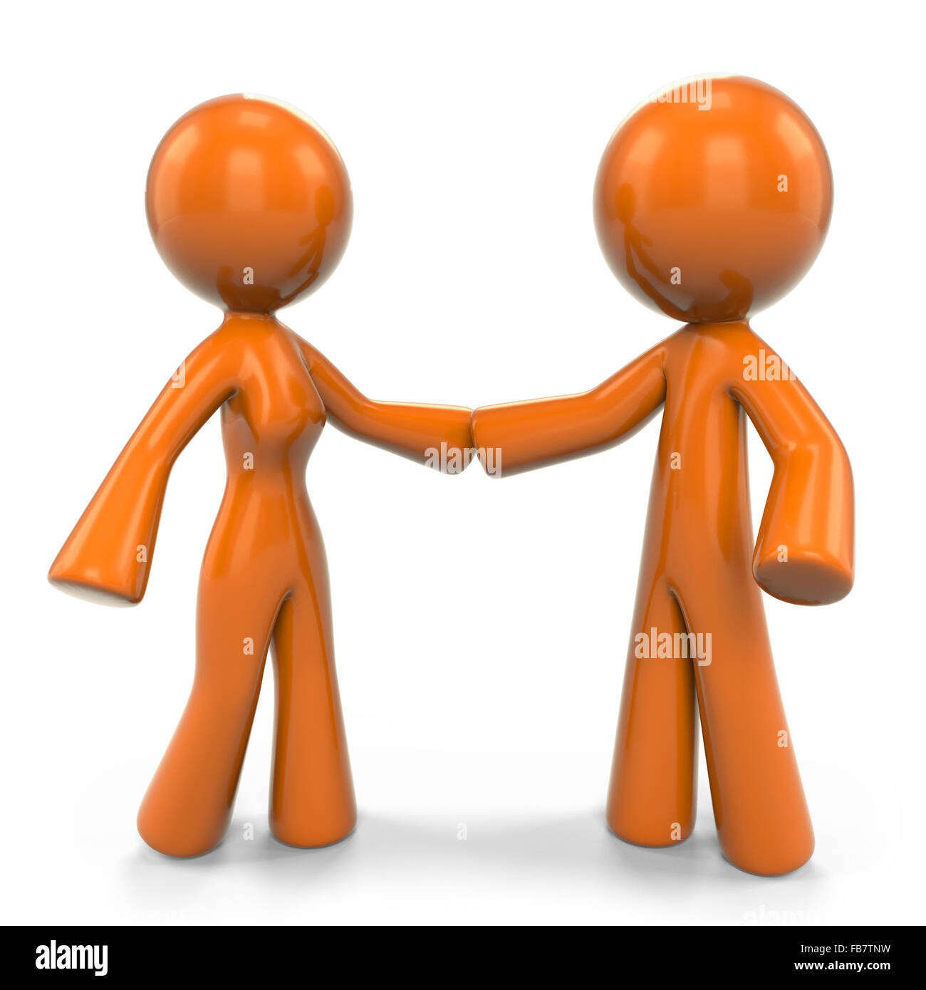 An orange man and woman bonding or coming together Stock Photo - Alamy