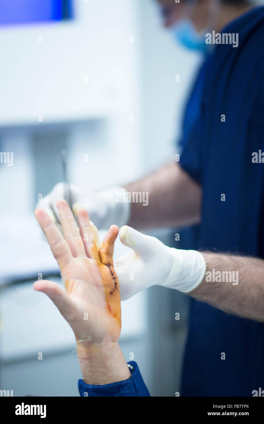 Hospital hand surgery orthopedics operation photo Stock Photo - Alamy
