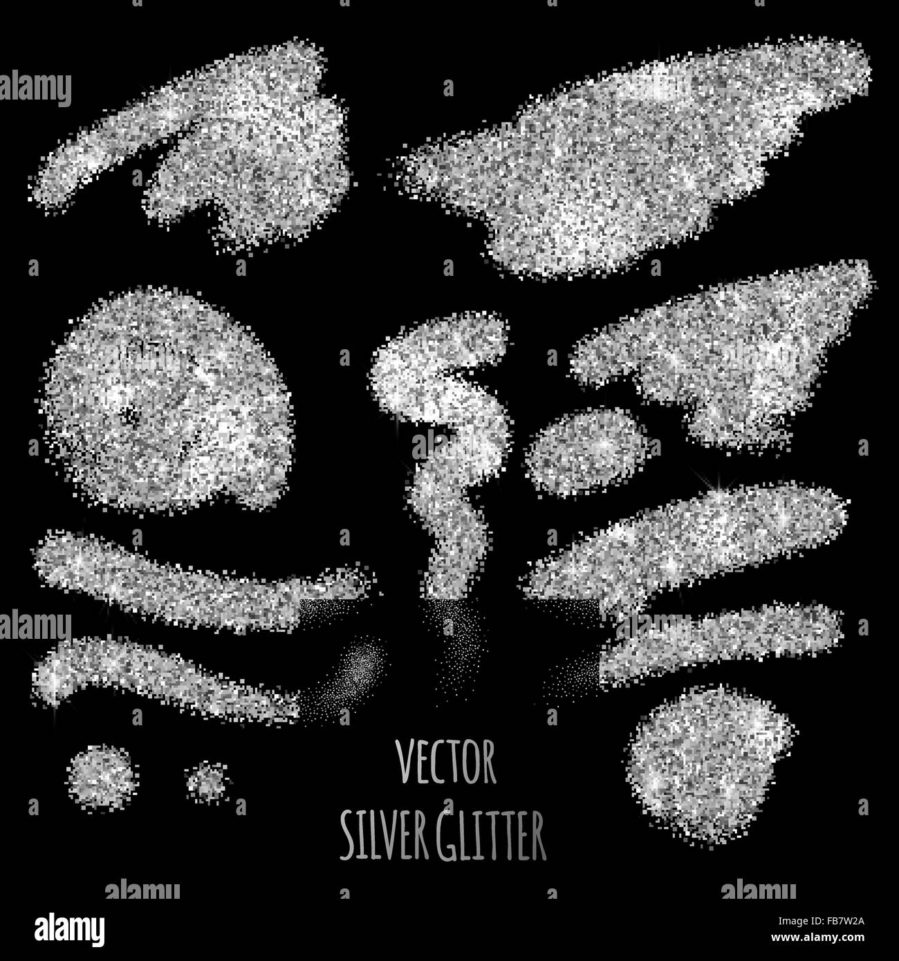 Silver glitter background Stock Vector Image & Art - Alamy