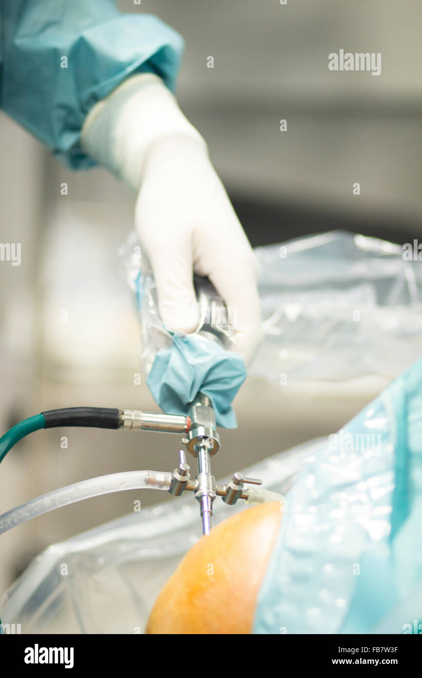 Hospital orthopedics Traumatology surgical operation on torn meniscus ...