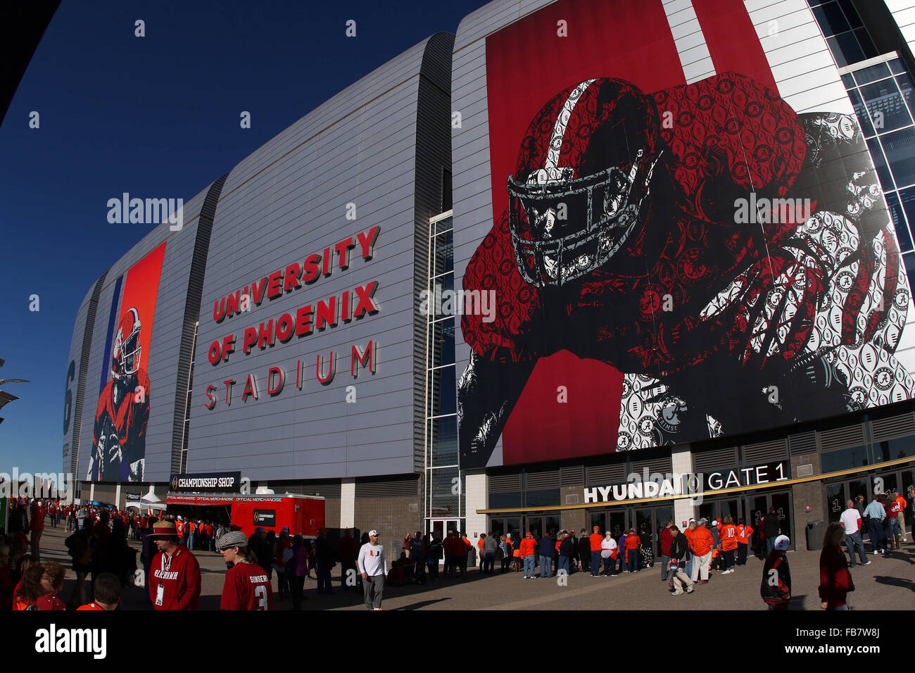 January 11, 2016 General view of the University of Phoenix Stadium ...