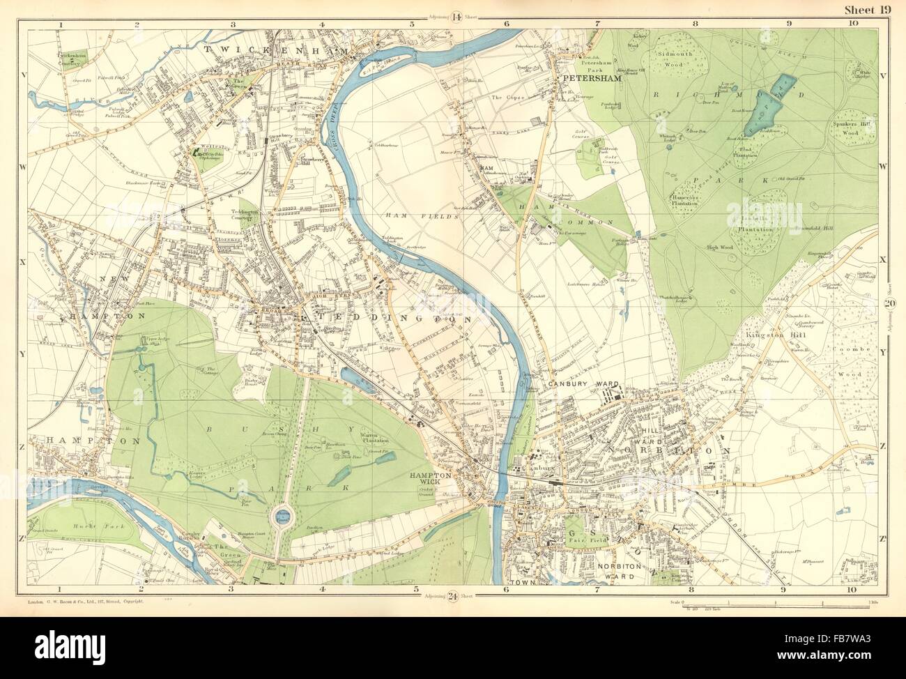 Richmond upon thames old maps hi-res stock photography and images - Alamy