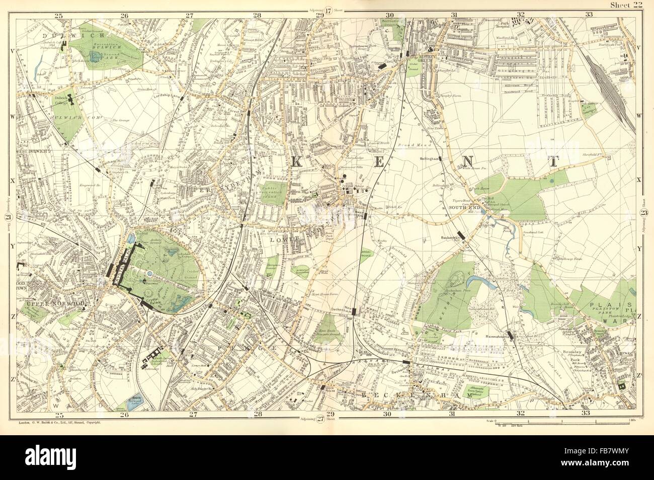 Map of beckenham hi-res stock photography and images - Alamy